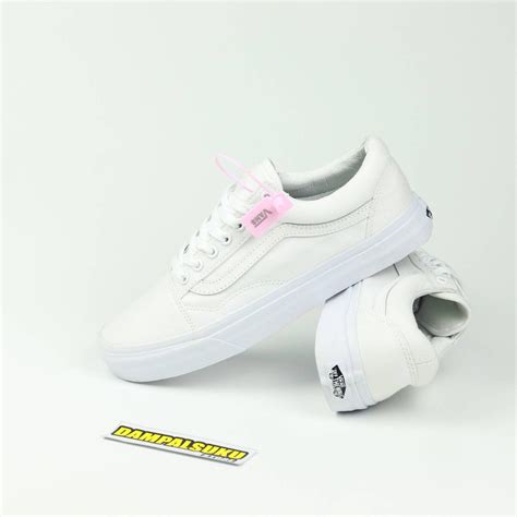 Jual Sepatu Vans Pria Wanita Putih Polos Oldskool All Full Triple White