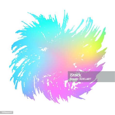 그런 지 얼룩 홀로그램 무지개 색상입니다 잉크 스플래시 텍스트 또는 로고에 대한 격리된 배경입니다 액체 얼룩 수채화 페인트 스트로크입니다 홀로그래피 0명에 대한 스톡 벡터