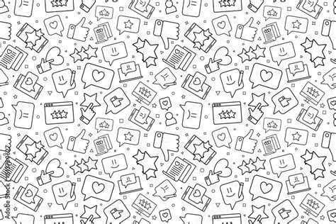 Vector Feedback Pattern Feedback Seamless Background Stock Vector
