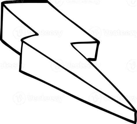 Rayo Decorativo De Dibujos Animados De Dibujo Lineal 45270578 Png