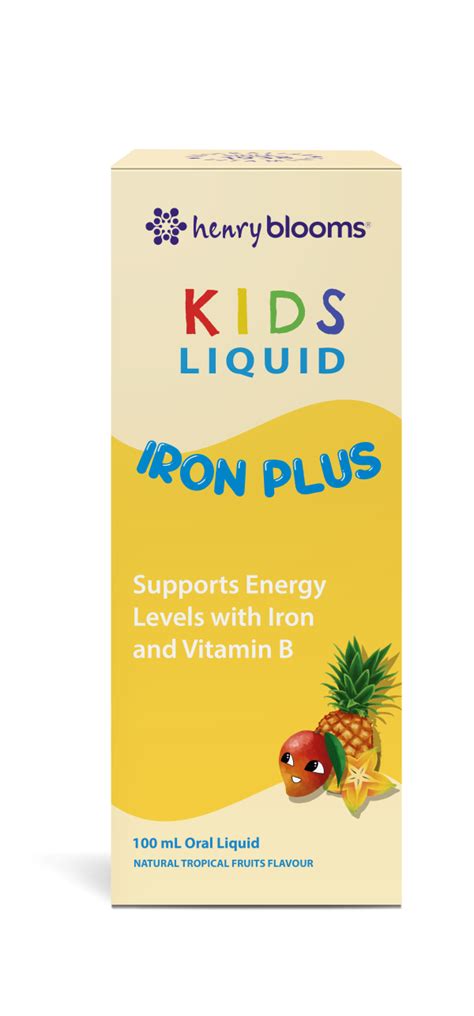Kids Liquid Iron Plus 100 mL Oral Liquid – Henry Blooms