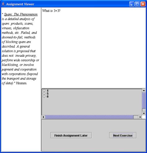 14 The Assignment Viewing Window Contains The Tools To Take