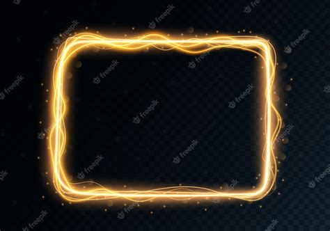 Premium Vector Lightning Vector Frame Curve Light Effect Of Line