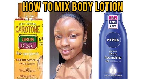 HOW I MIX Nivea RICH NOURISHING Boby Lotion For Dry Sensitive Skin