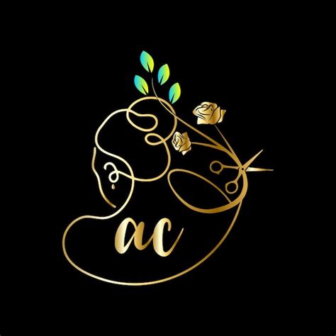 Premium Vector Ac Initial Logo Salon Luxury Cosmetics Spa Beauty
