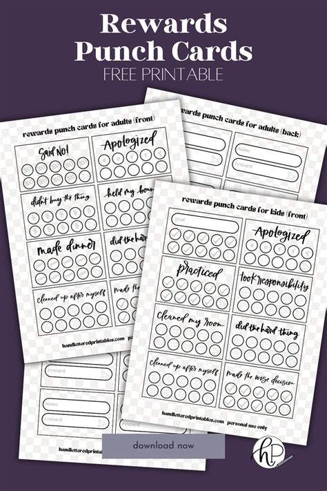 Punch Card Printable Template Create Punch And Loyalty Cards For Your