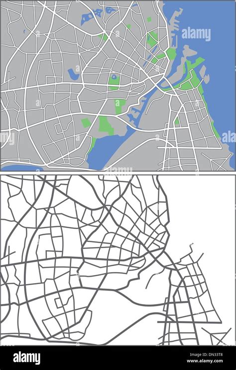 Mapa vectorial de copenhague fotografías e imágenes de alta resolución