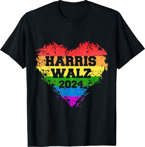 Kamala Harris Tim Walz 2024 Peace Lgbt Harris Walz Waltz T Shirt