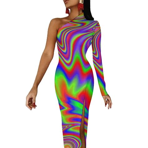 Lgbt Maxi Dress Long Sleeve Gay Pride Flag Aesthetic Bodycon Dresses