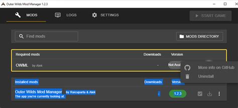Ow Mod Manager 1 2 3 Doesnt Install Owml · Issue 124 · Ow Mods Ow Mod Manager · Github