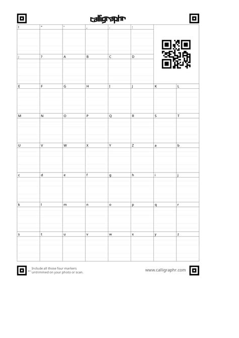 Calligraphr Template Pdf