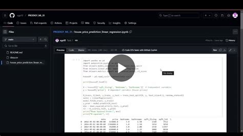 Linearregression Housepriceprediction Machinelearning Datascience Ai Yashwanth Prasannakumar