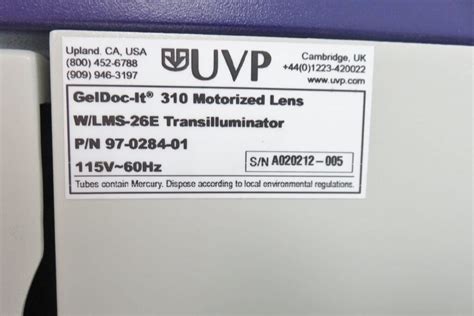 Uvp 310 Gel Doc System The Lab World Group