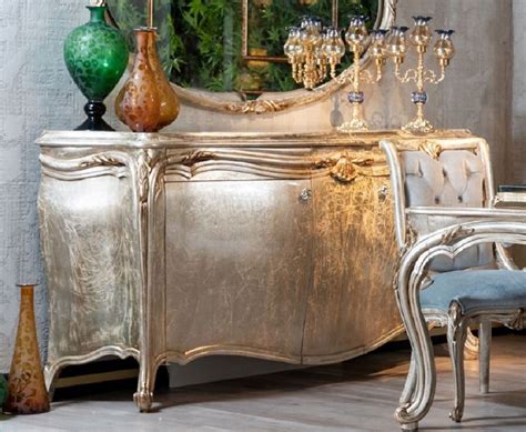 Casa Padrino Buffet Baroque De Luxe Argent Or Magnifique Armoire En
