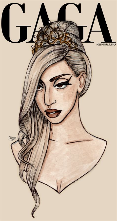 Lady Gaga Fanart By The Great Helen Green Sketches Easy Easy Drawings
