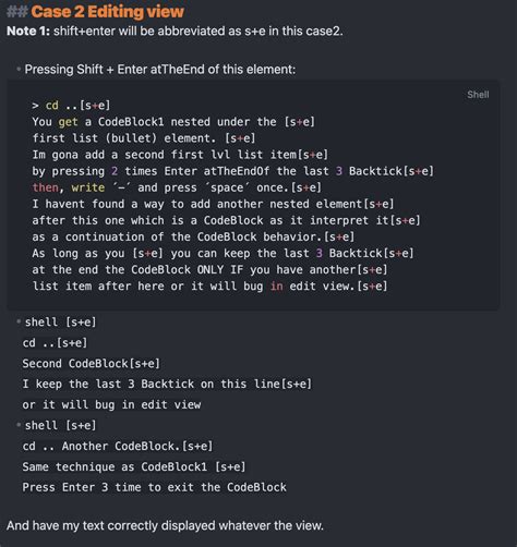 live preview better support of code blocks in lists 34 by madseche bug reports obsidian