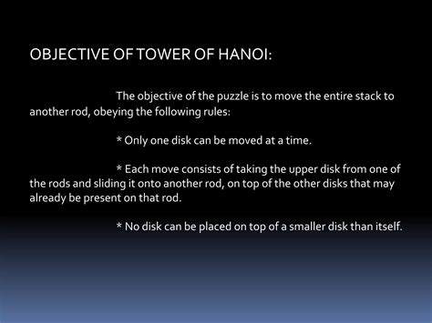 Tower Of Hanoi Pptx