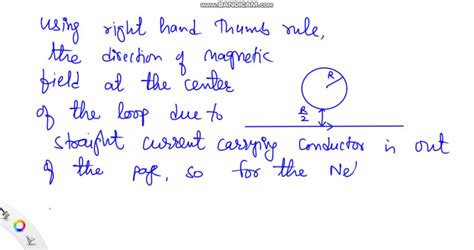 SOLVED A Current Carrying Circular Loop Of Radius R Is Placed Next To A Long Straight Wire As