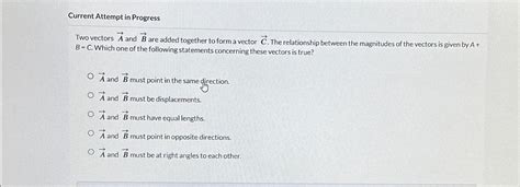 solved current attempt in progresstwo vectors vec a ﻿and