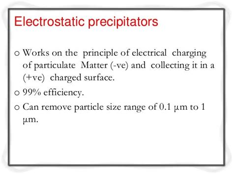 Electrostatic Precipitators And Scrubbers
