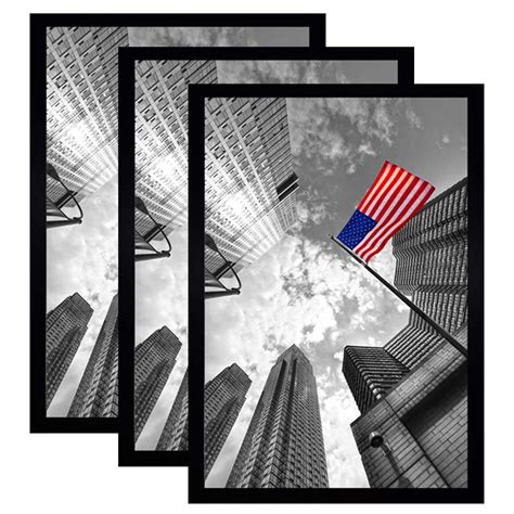 Buy 13x19 Frame Black 3 Pack 13x19 Poster Frame Solid Wood With