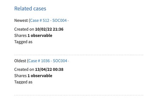 Bug Oldest And Newest Related Cases Are Backwards · Issue 2410