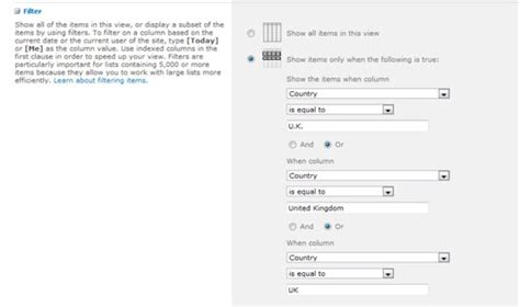 Filter Lists With Views In SharePoint 2010 Dummies