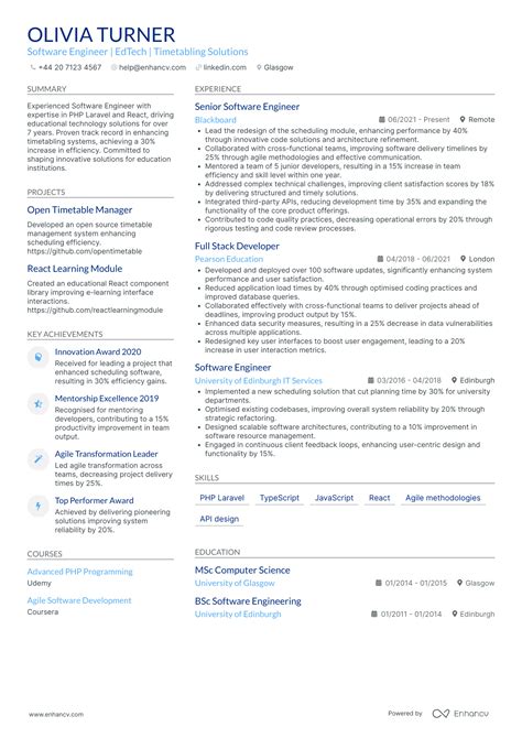 Php Developer Cv Examples Guide For