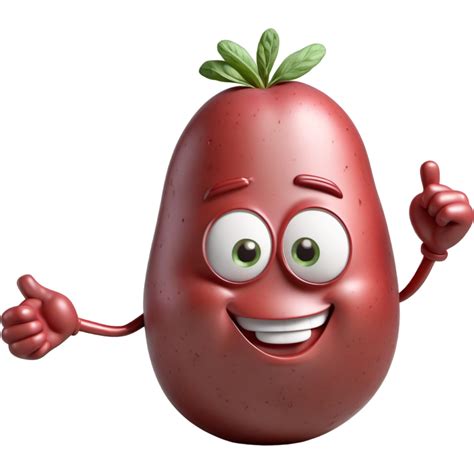 Red Skinned Potato 3d Illustration Ai Generative 29319233 Png