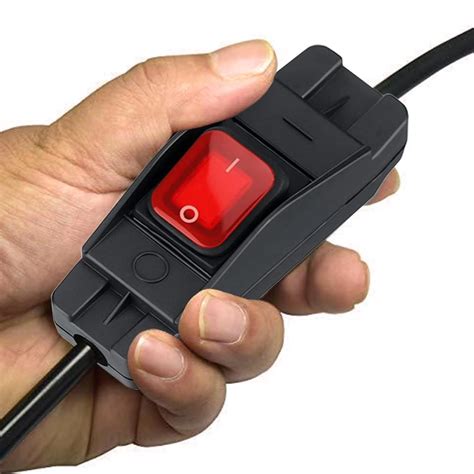 thinkstar inline cord switch 4pcs 16a 110v heavy duty waterproof