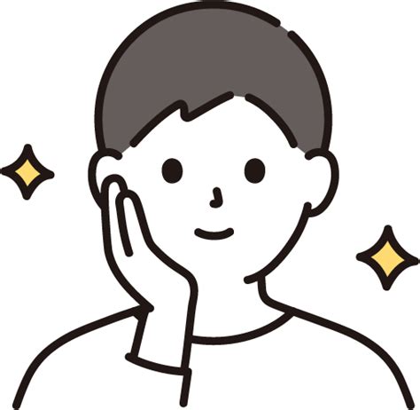 美肌の男性のイラスト｜商用可・フリーイラスト素材｜ソコスト