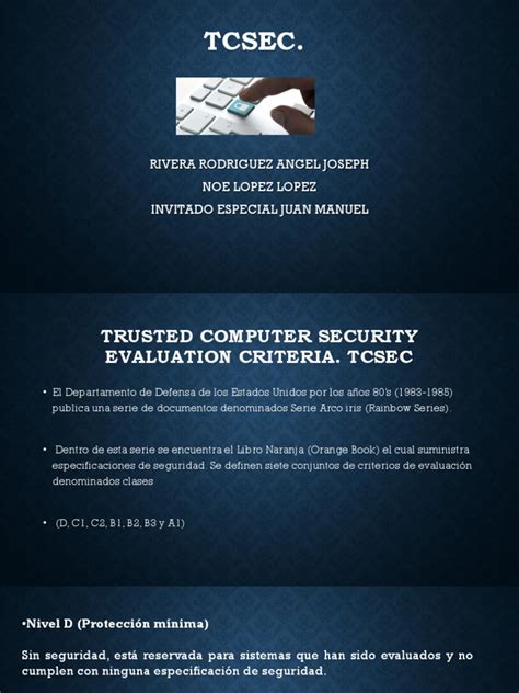 Tcsec Pdf Usuario Informática Tecnología Digital