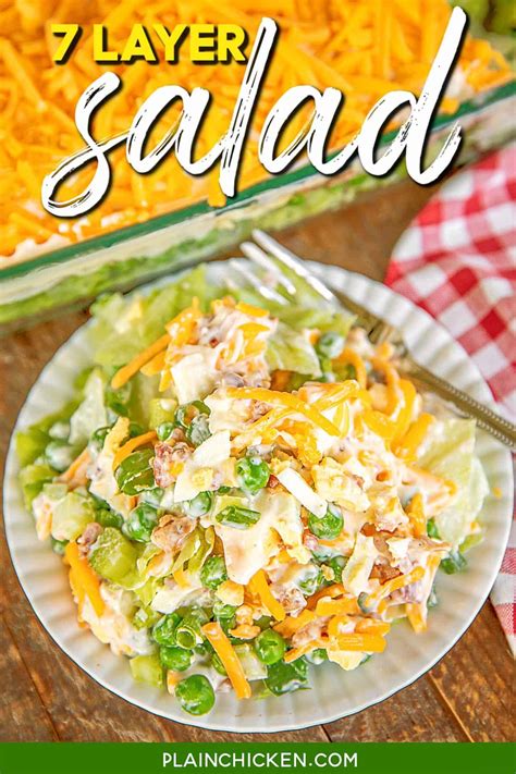 7 Layer Salad Plain Chicken