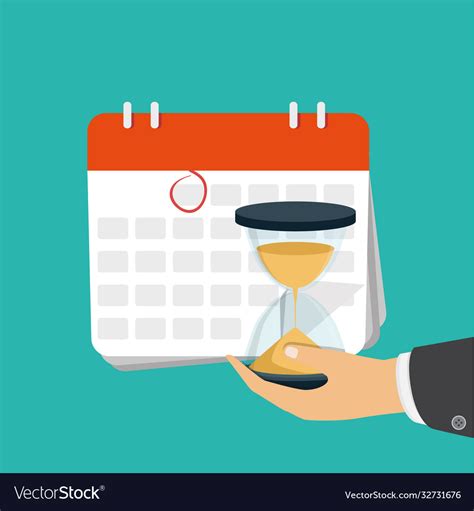 Alarm And Calendar Date Time Icon Royalty Free Vector Image