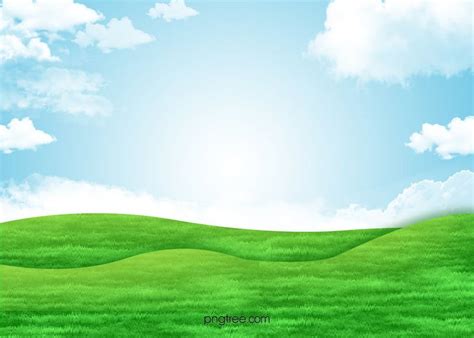 Sky Green Grass Background Baiyun Green Grass Background Image And