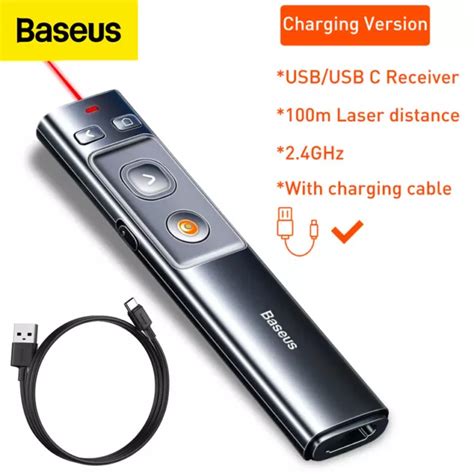 BASEUS WIRELESS USB Powerpoint Presentation PPT Flip Pen Laser Pointer Clicker 21 99 PicClick AU