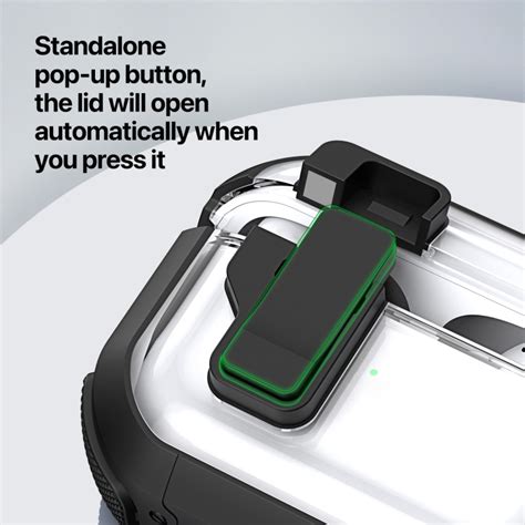 Airpods Pro 2 Dux Ducis Pecn 시리즈용 후크가 있는 분할 2색 투명 이어폰 케이스블루 블랙