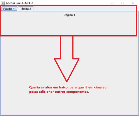 Java Como Posicionar Jtabbedpane Na Metade Inferior Da Tela Stack