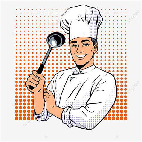 Hình ảnh Đầu Bếp Trưởng Phong Cách Minh Họa Pop Màu Trắng PNG đầu Bếp