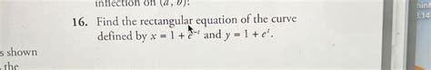 find the rectangular equation of the curve defined by