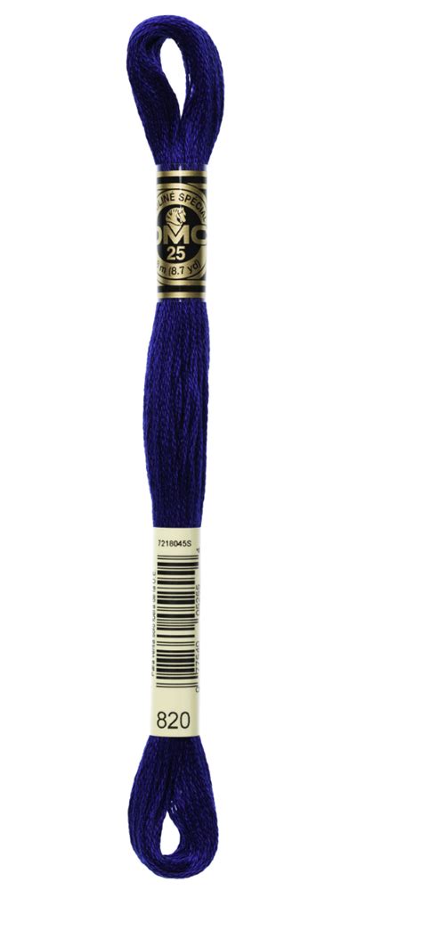 820 Very Dark Royal Blue Dmc Floss Midway Wool
