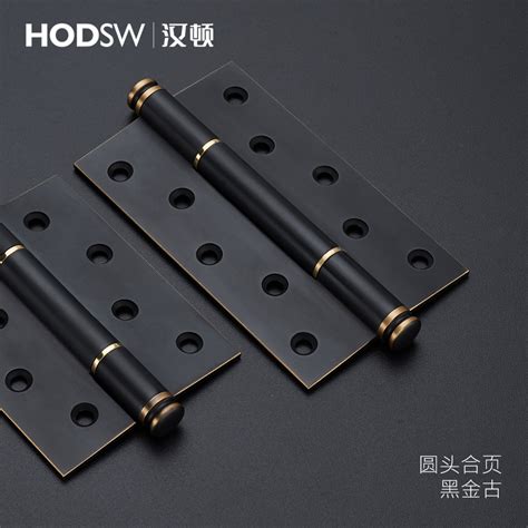 汉顿全铜金色滚针轴承黑色门静音合页4寸5寸精品铜木门合页1片装虎窝淘