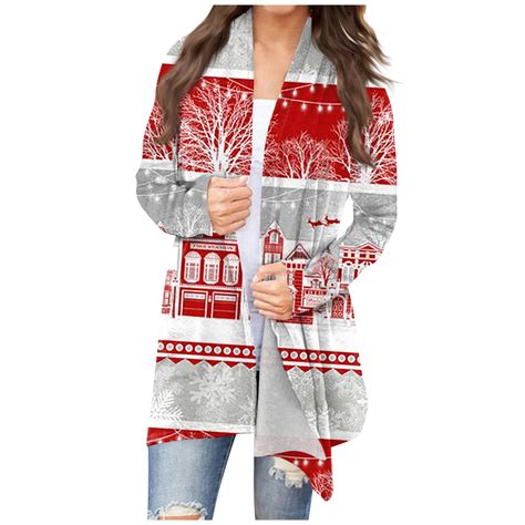 Susanny Christma Sweater Women Oversized Cardigan Christmas Deer