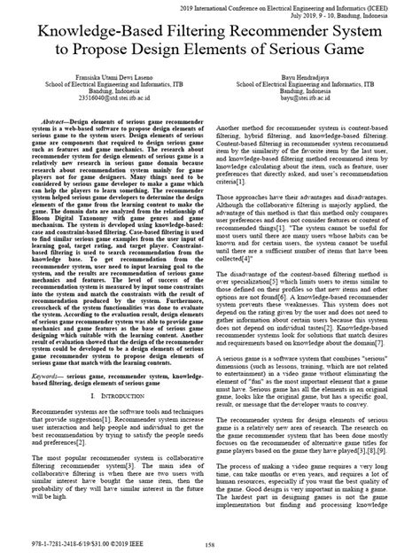 3 Knowledge Based Filtering Recommender System To Propose Design