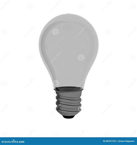 Incandescent Light Bulb 3d Illustration Isolated Stock Illustration