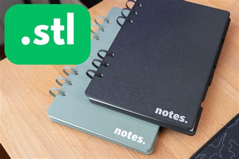 3d Printed Notebook Stl Pack Digital Files The Workspace Hero