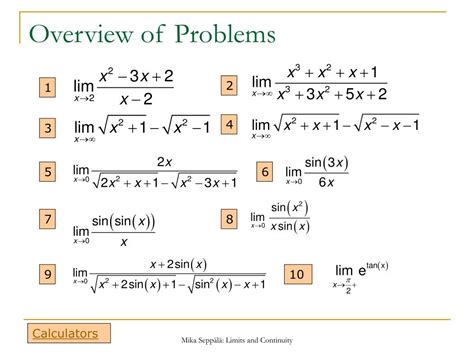Ppt Solved Problems On Limits And Continuity Powerpoint Presentation