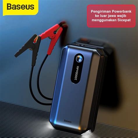 Jual Baseus Power Bank 10000mah Car Jump Starter Aki Mobil Accu Jumper