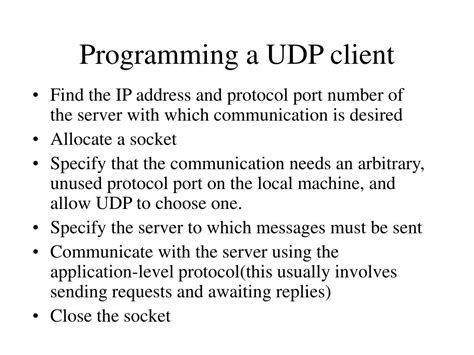 PPT Programming A UDP Client PowerPoint Presentation Free Download ID