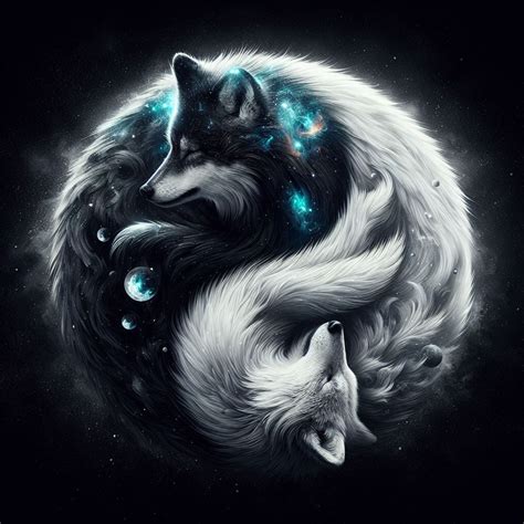 Wolf Yin And Yang Ai Generated Artwork Nightcafe Creator